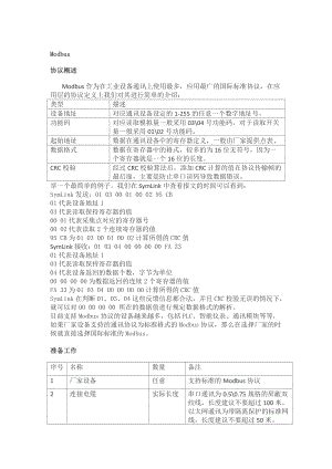 Modbus报文详解