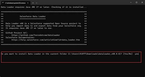 how to install salesforce data loader for windows
