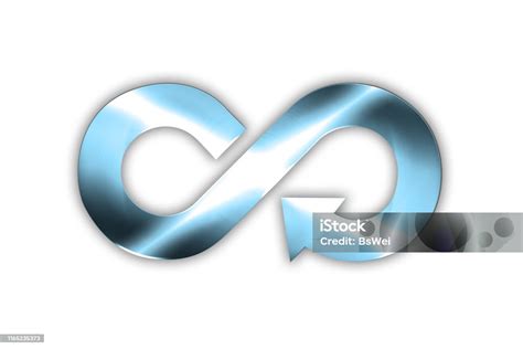 화살표 무한대 재활용 기호 3d 그림의 판금 0명에 대한 스톡 사진 및 기타 이미지 0명 가벼운 강철 Istock