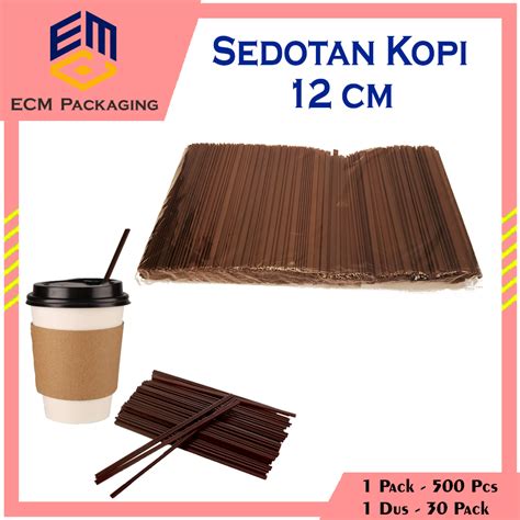 Jual Sedotan Kopi Sedotan Pipih Sedotan Stirrer 12cm 500 Pcs Shopee Indonesia