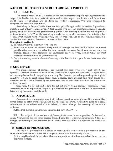 Bahasa Inggris Ii Introduction To Structure And Written Expressions Pdf Verb Subject Grammar