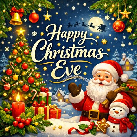 Merry Christmas Eve Wishes Coloring Page