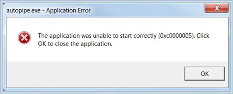 Autopipe 03 The Application Was Unable To Start Correctly