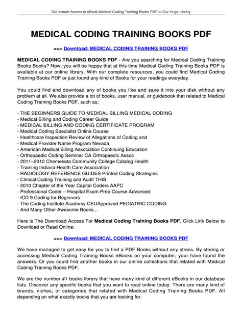 Medical Billing And Coding Books Download Pdf Fill Online Printable Fillable Blank Pdffiller
