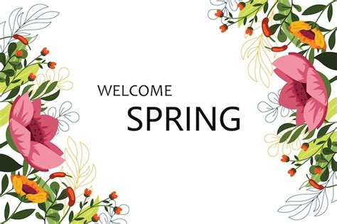 Premium Vector Hello Spring Premium Vector Hello Spring