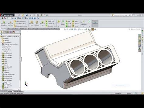 Solidworks tutorial engine block – Artofit