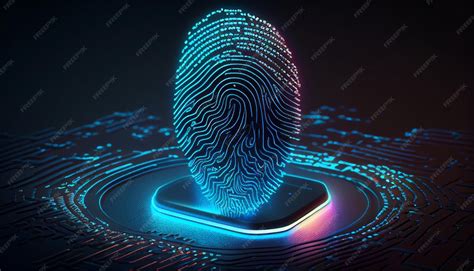 Premium Photo Generative Ai Fingerprint Scanning Biometric