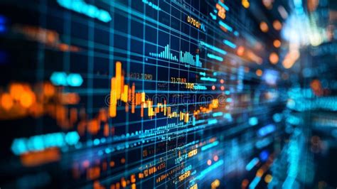 Engaging And Dynamic Data Visualization Using Vibrant And Glowing Financial Graphs For Enhanced