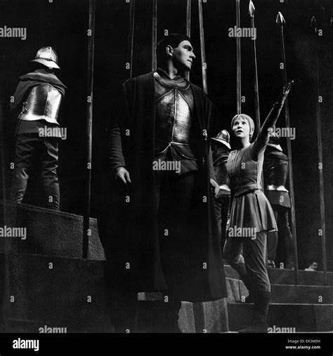 Christopher Plummer Julie Harris On Set Of The Broadway Play The Lark Longacre Theater New