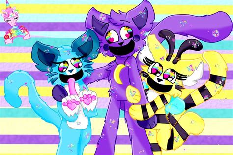 Candy Cat Catnap Cat Bee Poppy Playtime Dibujos Gatos Fandoms