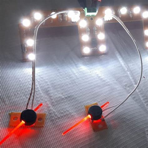 Speedometer White Colour Glow Kit With 2 Smd Light And Long Shape 2 Red