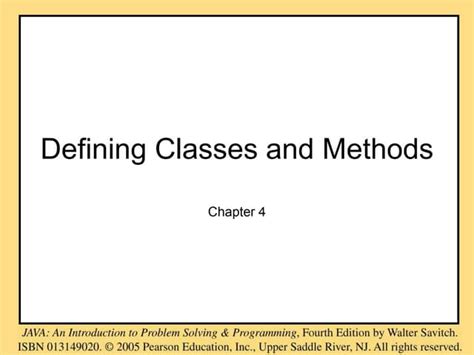 Explain Classes And Methods In Java Ch04ppt Programming Languages Computing