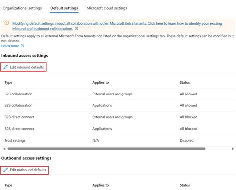 Cross Tenant Access Settings Microsoft Entra External Id Microsoft