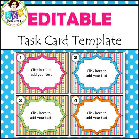 Task Cards Template