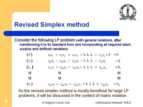 Linear Programming Revised Simplex Method Duality Of Lp