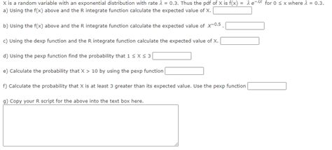 Solved X Is A Random Variable With An Exponential Chegg Com