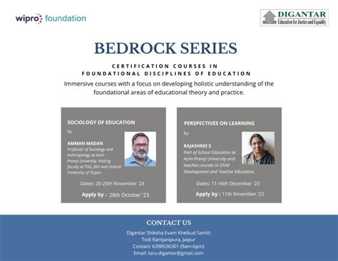 join the bedrock series for educational reasons rohit dhankar posted