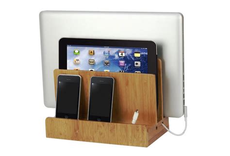 Bamboo Multi Device Charging Station DOCKINGSTATIONHQ COM