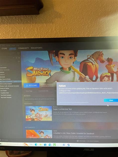 Problem Updating The Game Rmytimeatsandrock