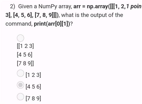 Given A NumPy Array Arr Nparray II Poin StudyX