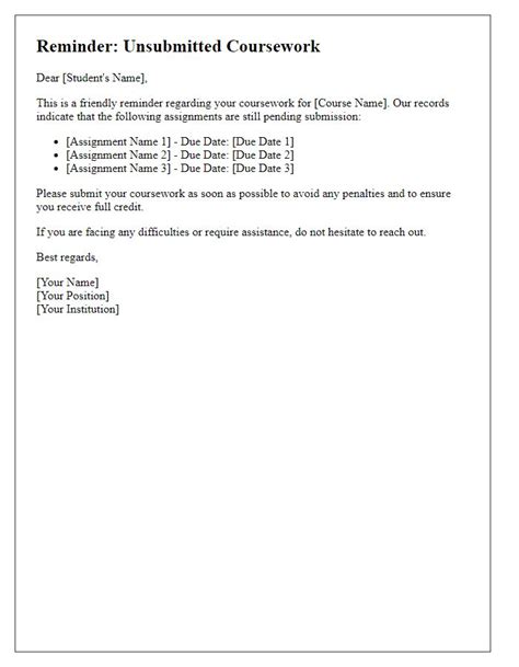 Letter Template For Missing Assignment Follow Up Free Samples In Pdf Letterin