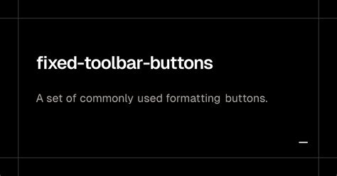 Fixed Toolbar Buttons Plate