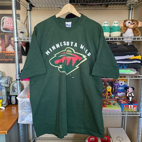 Vintage 90s Nhl Minnesota Wild Pro Player T Shirt Depop