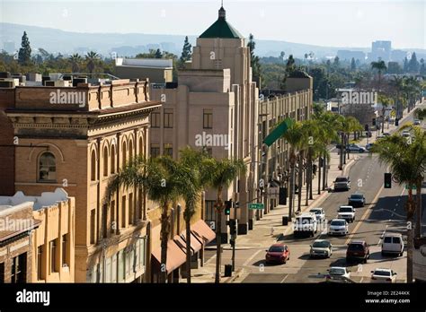 Sun Shines On The Historic Downtown District Of Santa Ana California