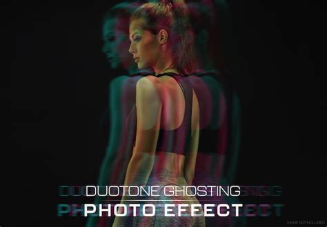 Premium Psd Duotone Ghosting Photo Effect Mockup