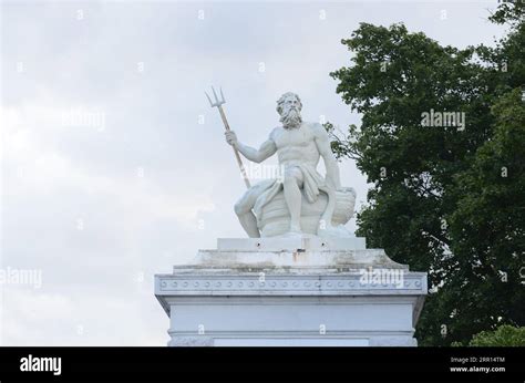 Statue Of Poseidon Greek God Of The Sea At The Gate Of The Inner