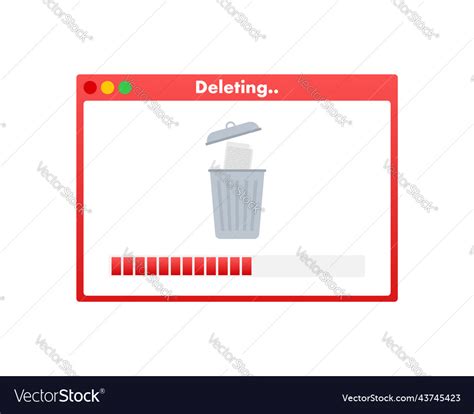 Process Delete File In Paper Remove Document Vector Image