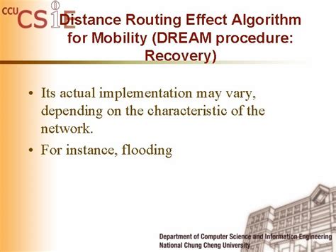 A Distance Routing Effect Algorithm For Mobility Dream