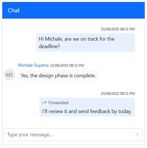Messages In Blazor Chat Ui Component Syncfusion