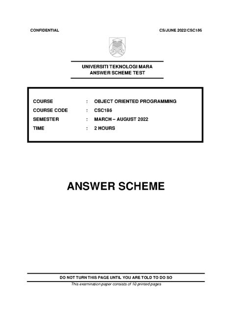 Csc186 Object Oriented Programming Final Examination Pdf Uitm Diploma