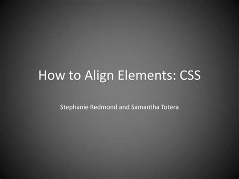 Css Alignment Pptx