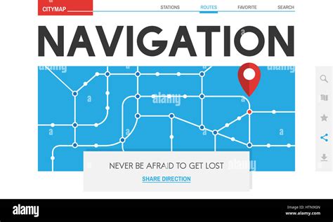 GPS Map Directions Navigation Location Stock Photo Alamy