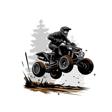Atv Jump On The Mud 45096537 Vector Art At Vecteezy