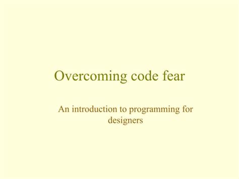 Programming For Designers V3 Ppt