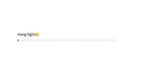 feature highlight— you can add a message to display above a progress