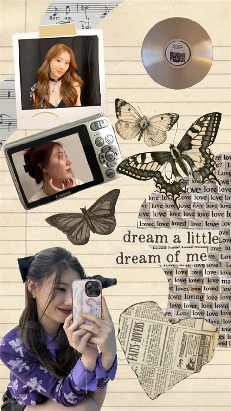 Chaerbabe Itzy Kpop Moodboard Aesthetic Collage Vintage Mood