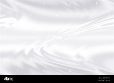 Smooth Elegant White Silk Fabric Background Textile Texture Natural