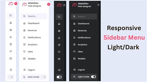 How To Create A Responsive Sidebar Menu Design 2025