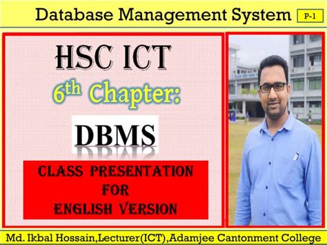 Dbms Class Presentation For English Version Ppt