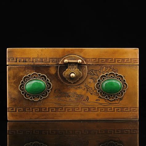 오래된 순수한 구리를 수집하고 손으로 상감 보석 상자를 확인하십시오동상 And 조각품 Aliexpress