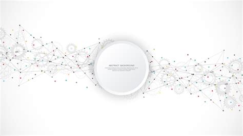 Premium Vector Abstract Polygonal Background With Connecting The Dots And Lines