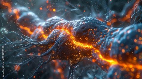 Neurology Illustration Of Nerve Synapse Showing Neurotransmitter Release And Receptor Binding