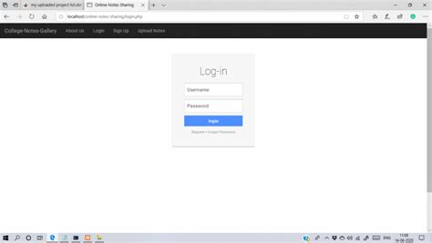 online notes sharing project in php with source code and report