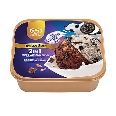 Selecta Choco Almond Fudge And Cookies And Cream Happyhour Ph Delicious Ice Cream Combo Happy Hour