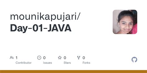 GitHub Mounikapujari Day JAVA
