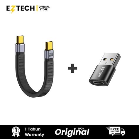 Promo Eztech Usb4 Data Cable 40gbps Usb C To Type C Short Cable Pd 240w